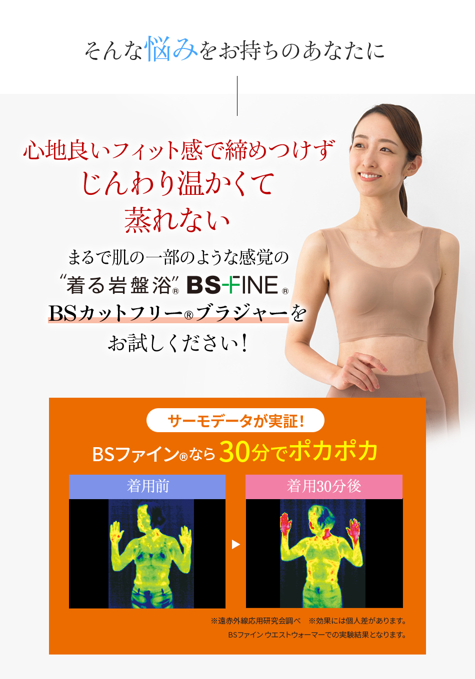 BSカットフリーブラジャー | ”着る岩盤浴”BSファイン